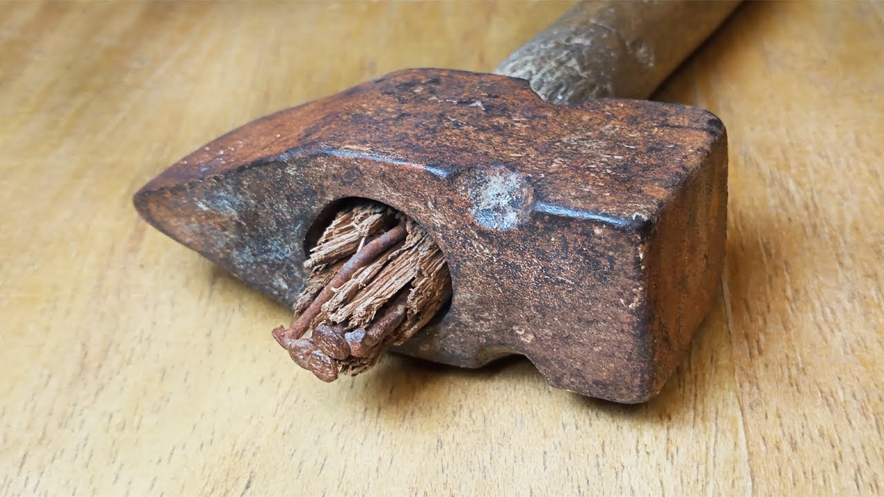 Rusted Hammer Restoration | Big Hammer | ASMR | MrRefurb - YouTube