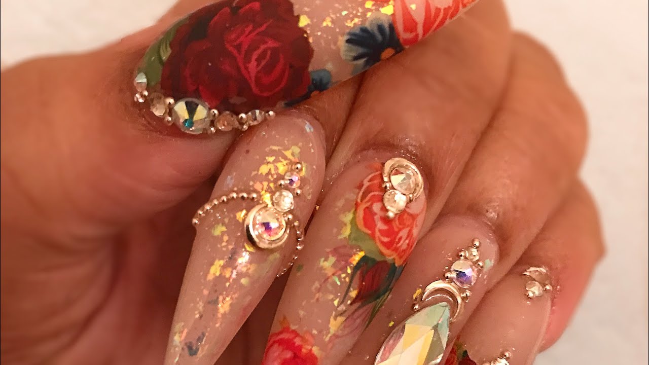 Adding Nail Art to My Nails - YouTube