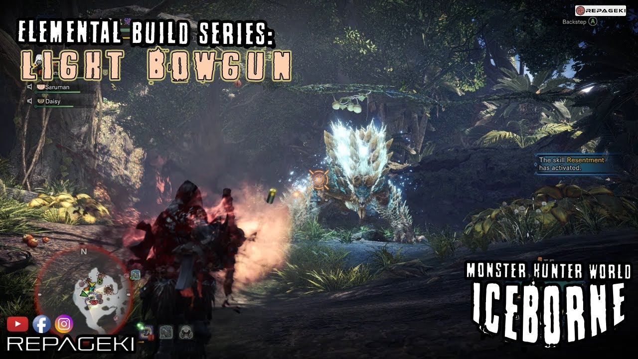 Monster Hunter World Iceborne: Rapid Fire Elemental Light Bowgun Build ...