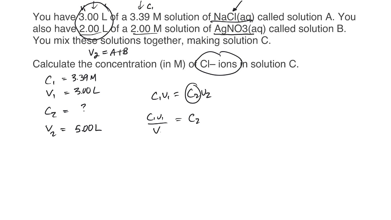 21WN CHM0020 Mixing Solutions A and B concentration of Na ions - YouTube