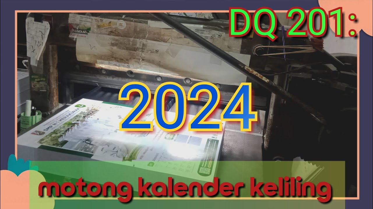 DQ 201:MOTONG KALENDER KELILING ARTPEPER 190 GSM#mesinpotong - YouTube