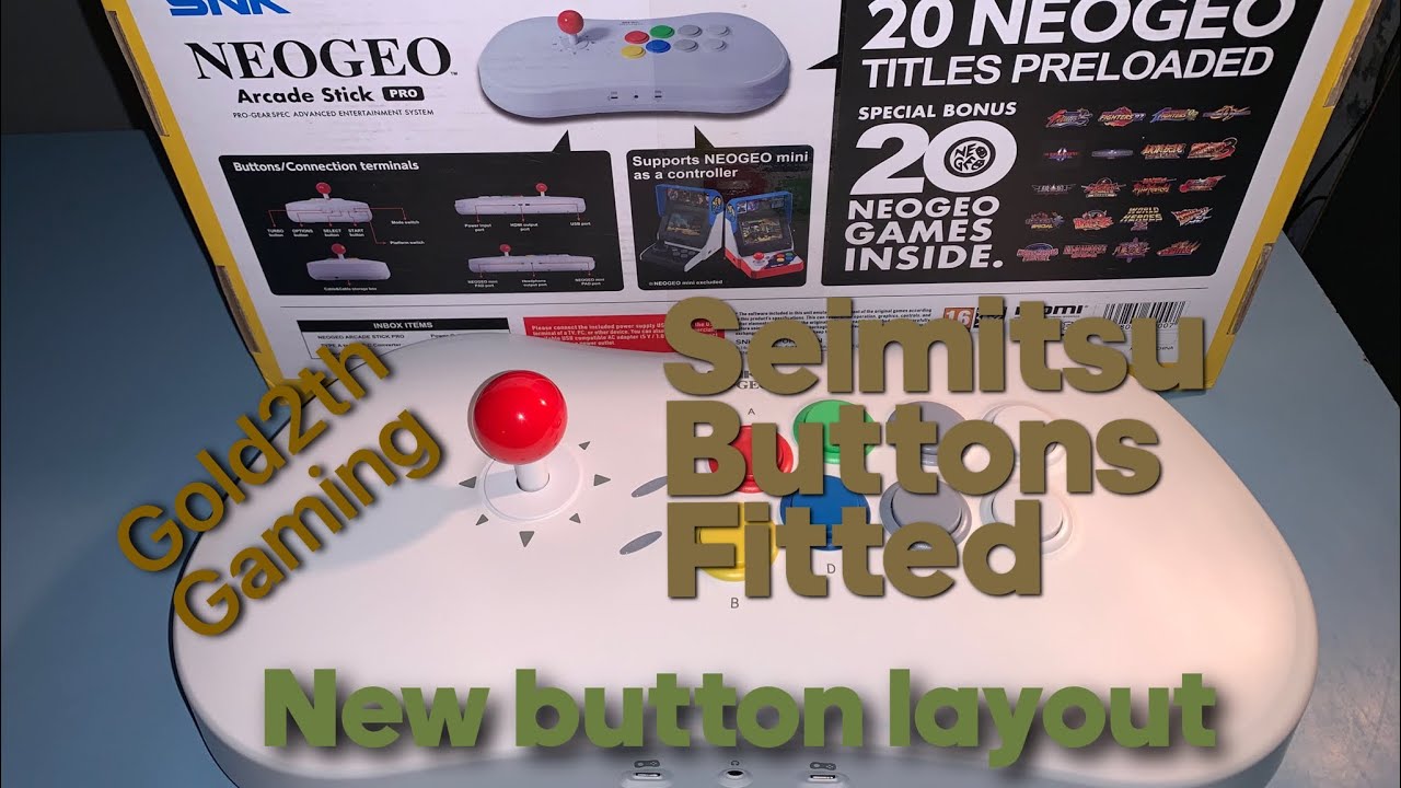 SNK Neo Geo Arcade stick pro ASP Seimitsu button fitting & New Layout ...