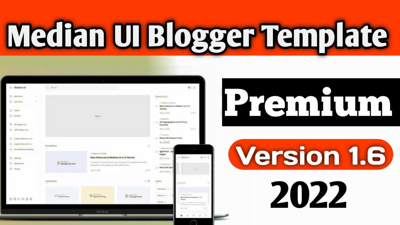 Median UI 1.6 Premium Blogger Template 2022 || Free Download Link ...