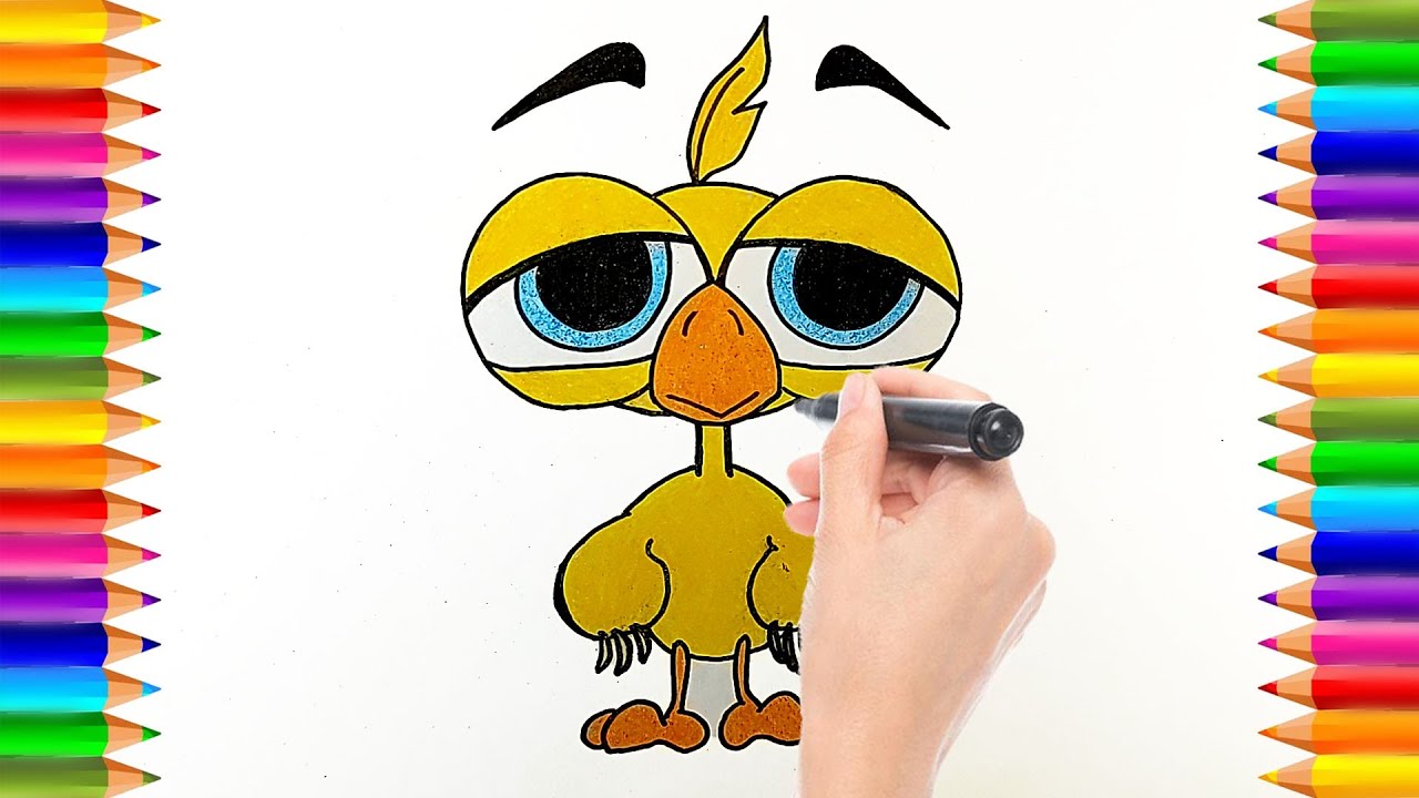 Cómo dibujar y colorear al Pollito de Las Aventuras de Gorgui y sus ...