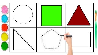 Learn 2D Shapes drawing for kids How To colors for todd... | Doovi