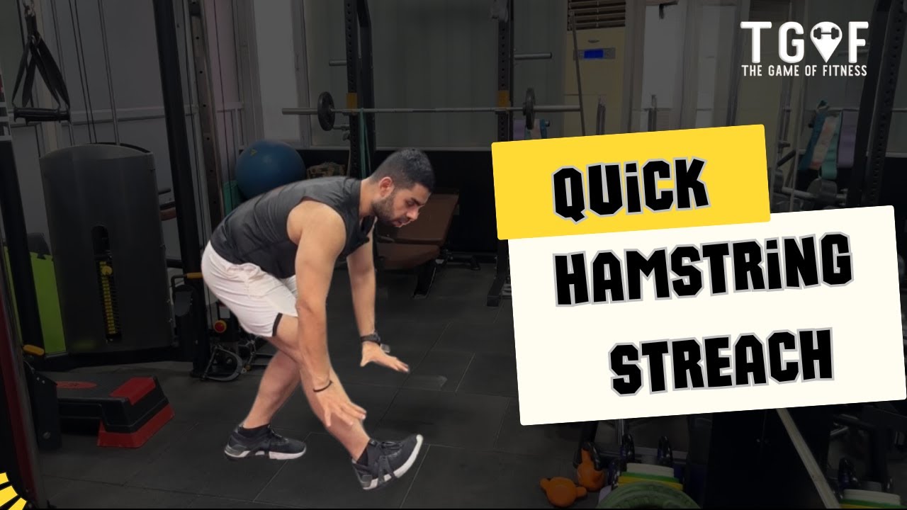 Quick hamstring stretch you can do anywhere. - YouTube