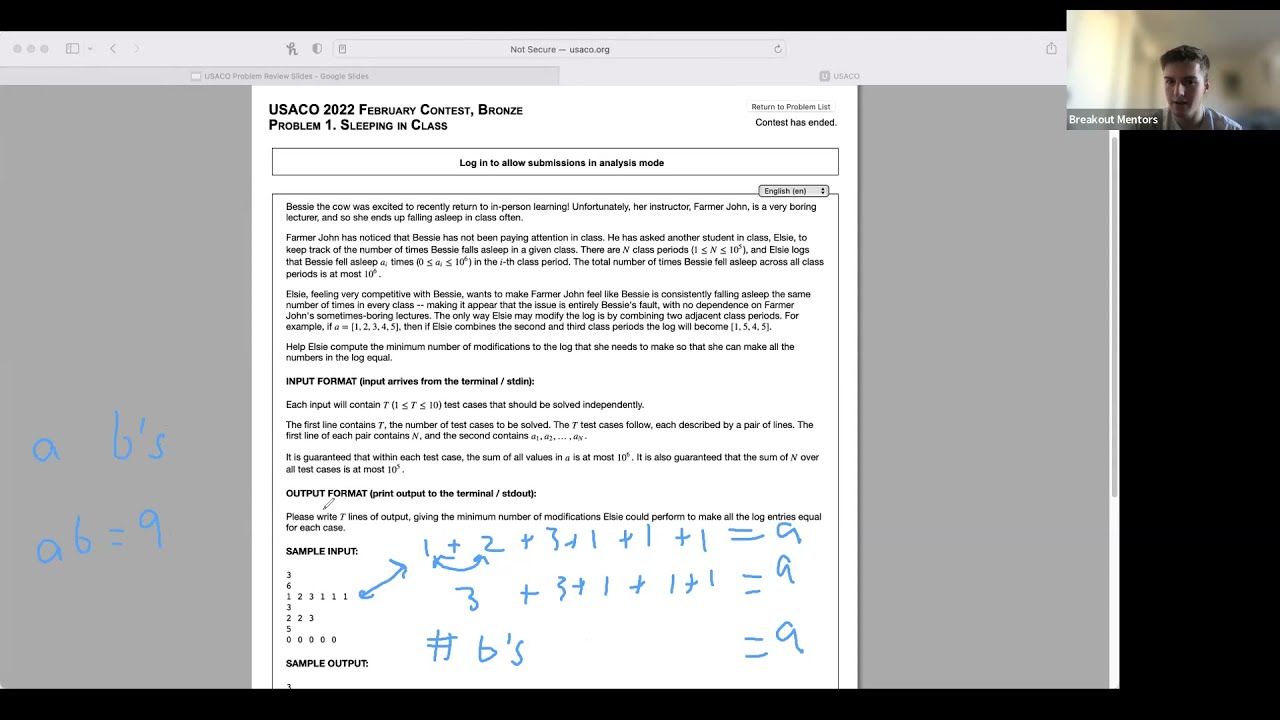 USACO Bronze February 2022 Problem Review by Breakout Mentors USACO ...