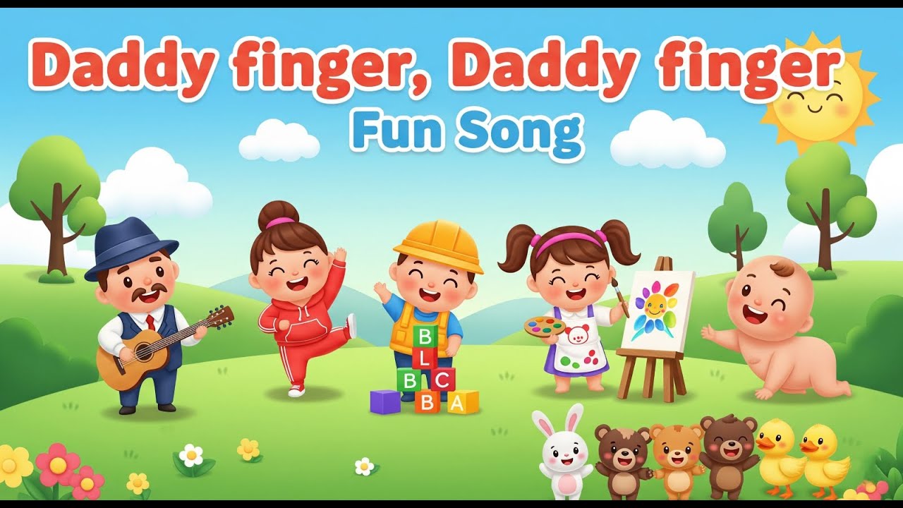 Daddy Finger, Daddy Finger Fun Song | for Kids | Nursery Rhymes ...