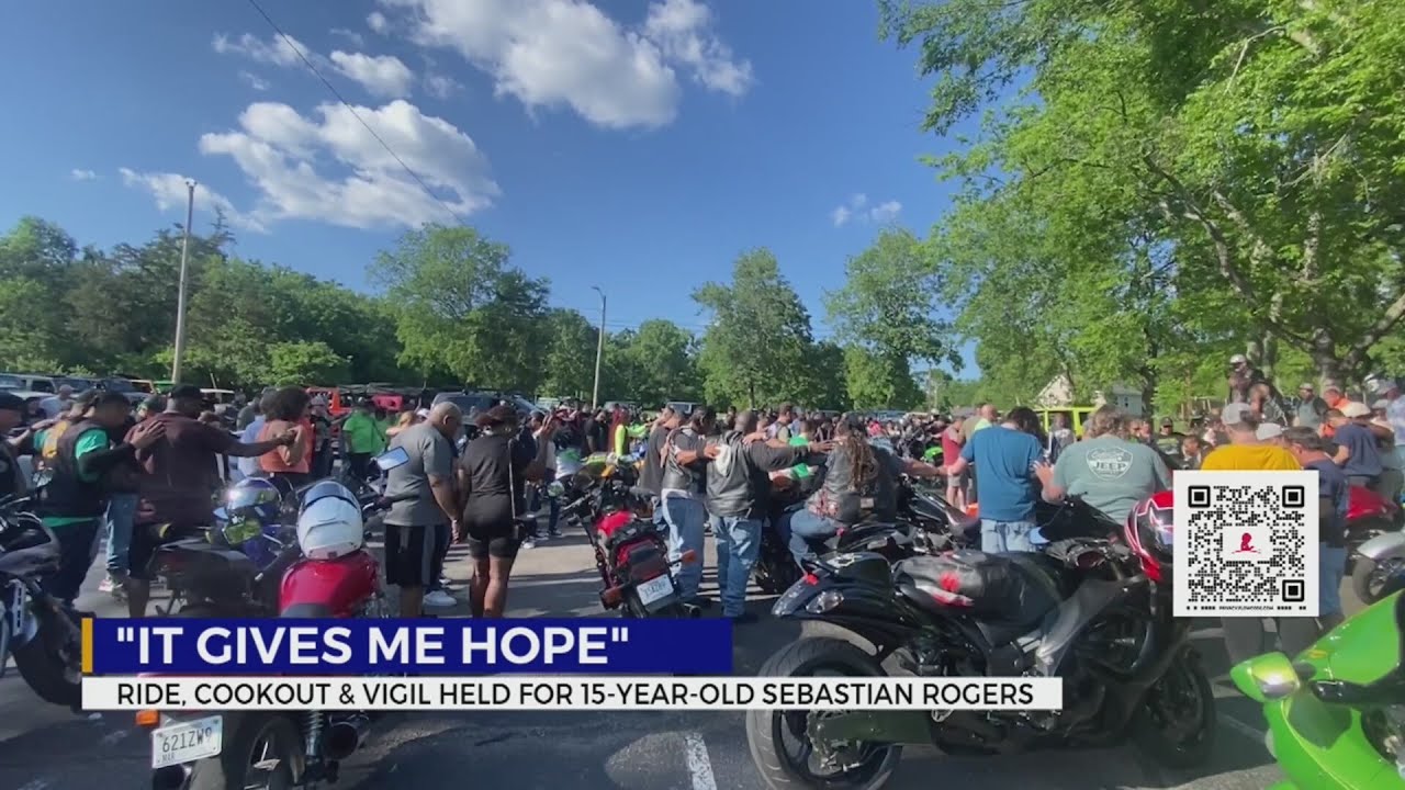 100+ motorcycles and Jeeps participate in 'Ride for Sebastian' - YouTube