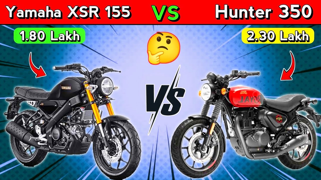 Yamaha XSR 155 VS Royal Enfield Hunter 350 Full Comparison | Rider By ...