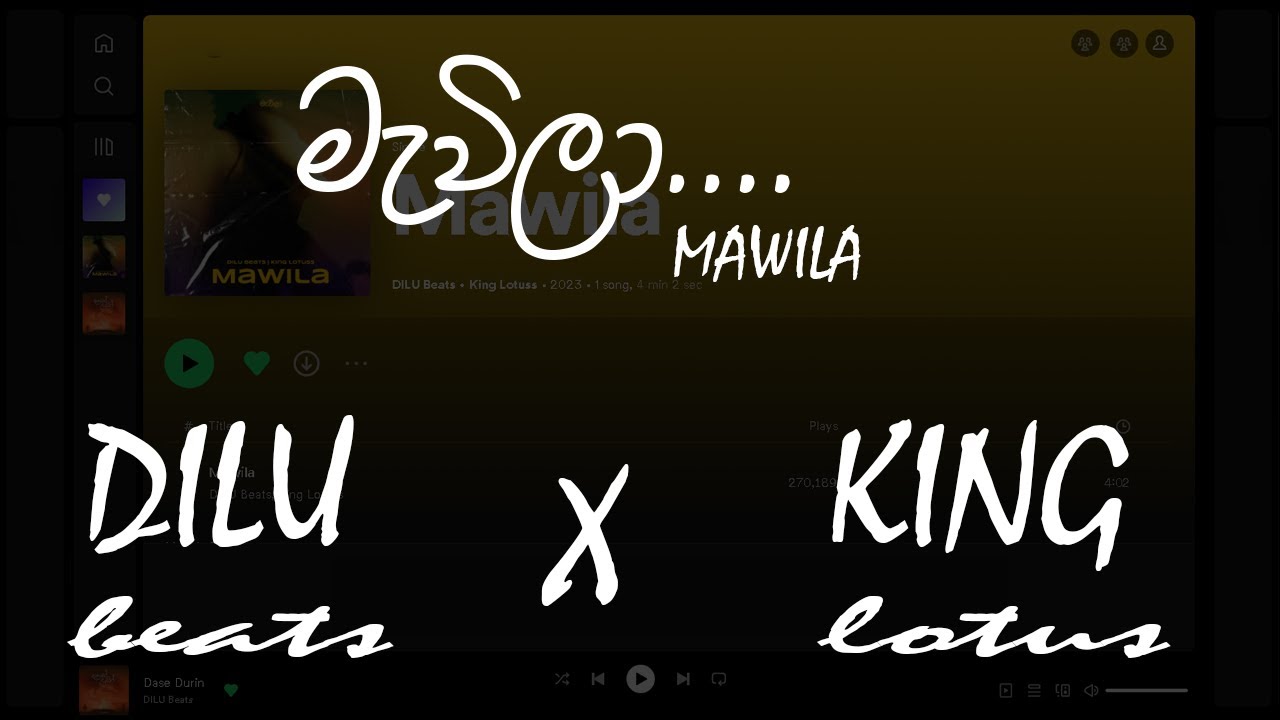 DILU Beats - Mawila (Piya Satahan Wadunanam Me Pare) feat. @KingLotuss ...