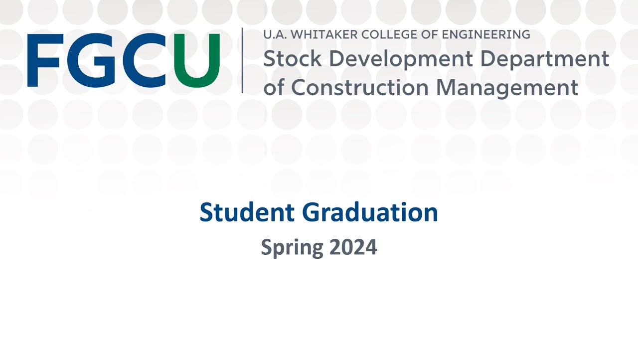 FGCU Stock Development Department of Construction Management - Spring ...