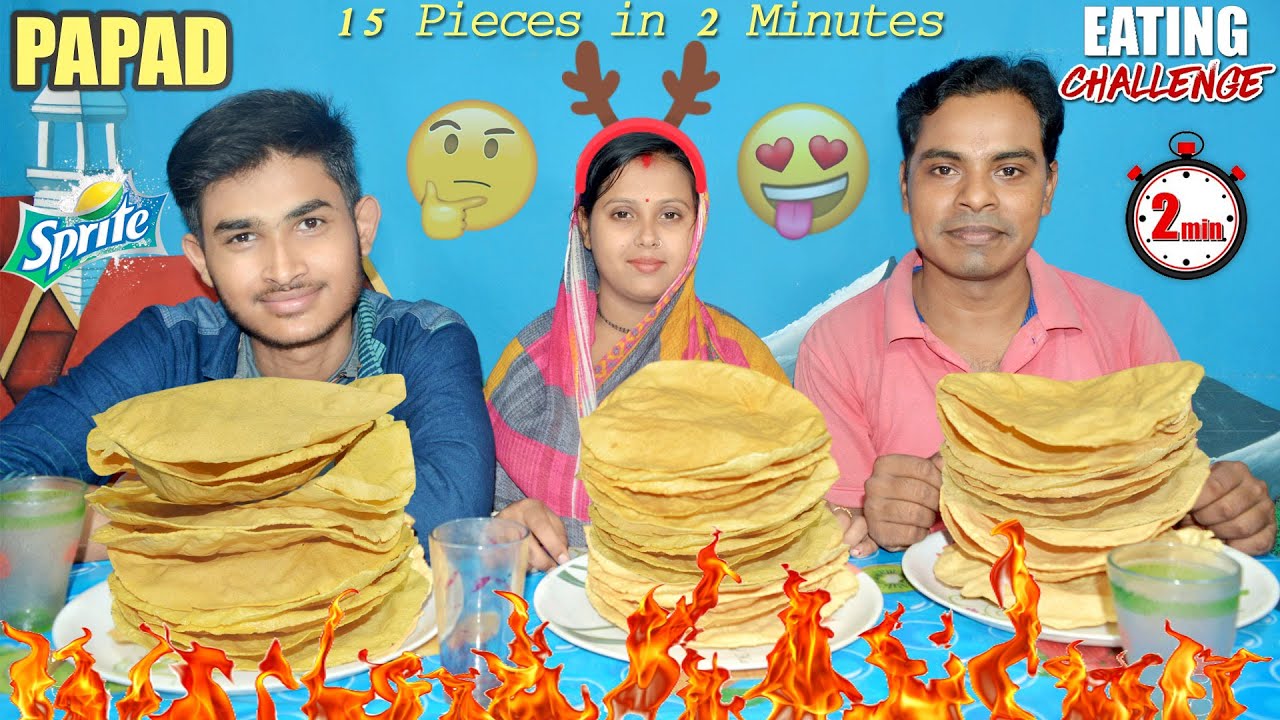 Papad Eating Challenge | Masala Papad Eating Challenge | Asmr Papad ...