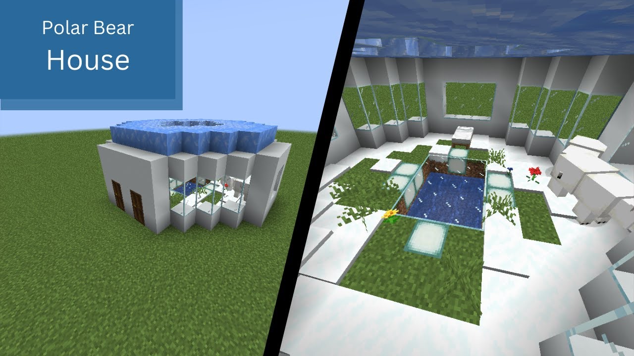 Building a HOUSE For Polar Bear #shortsminecraft #minecraft # ...
