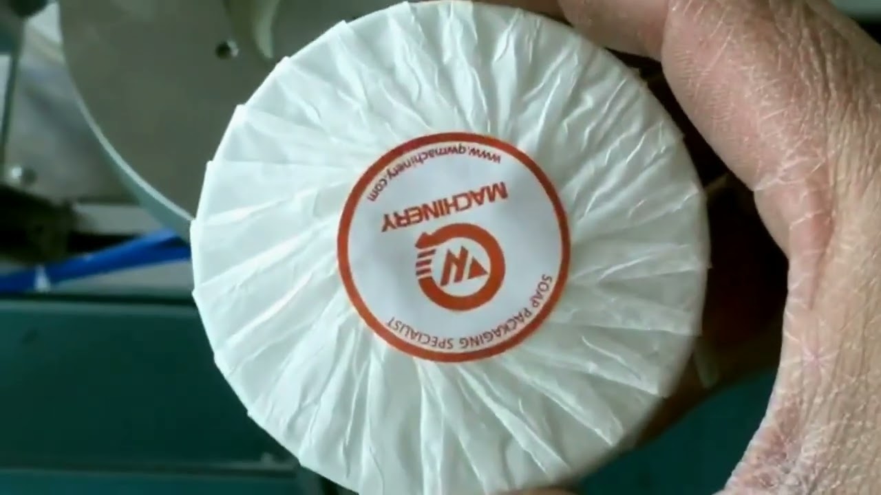 toilet soap pleat wrapping machine manual type paper wrapper - YouTube