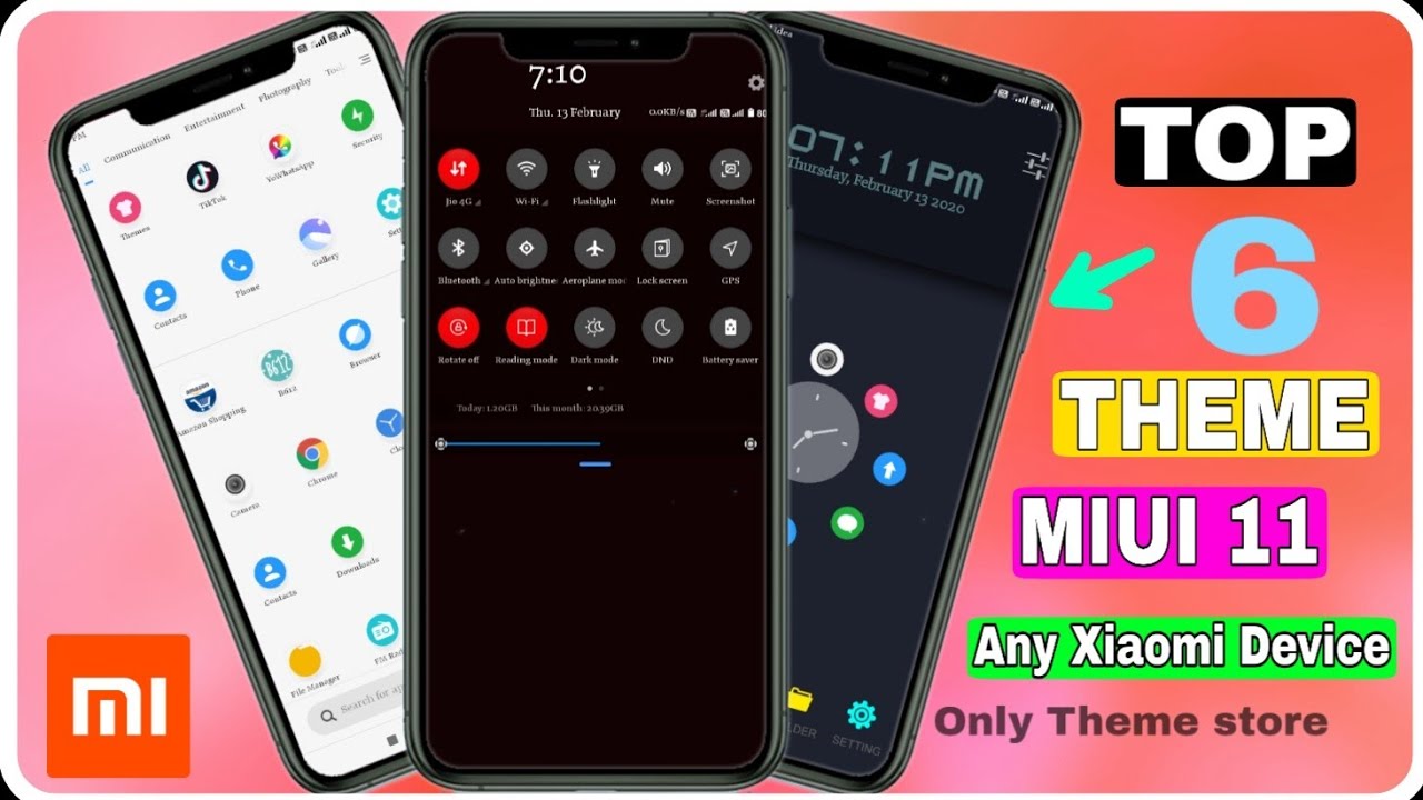 Miui 11 Top 7 Themes Official theme store No Root Most awaited feature ...