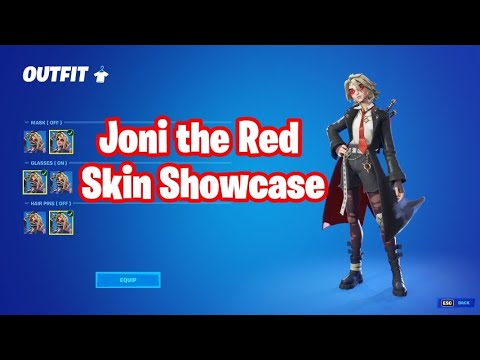 JONI THE RED SKIN FORTNITE CREW PACK SHOWCASE - YouTube