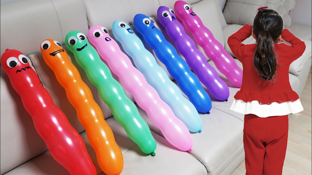 Pretzel Balloons are Alive Let's Hide and Seek together Seoeun Story ...