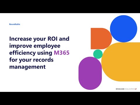 Webinar Increase your ROI and improve your compliance using M365 for ...