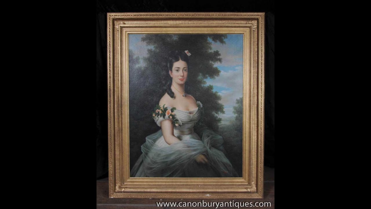 Victorian Female Maiden Portrait Oil Painting - YouTube