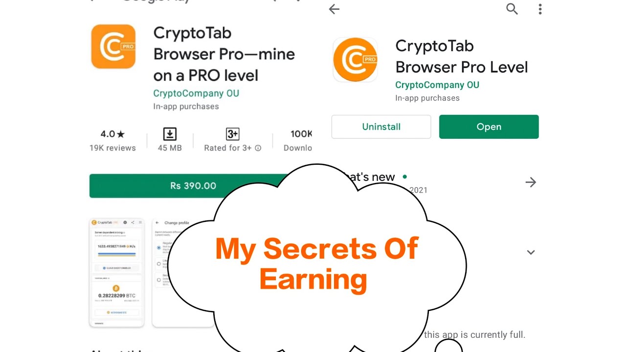 Cryptotab Browser Pro My Secrets Of Sucess | Cryptotab Browser Pro Live Withdraw Proof - YouTube