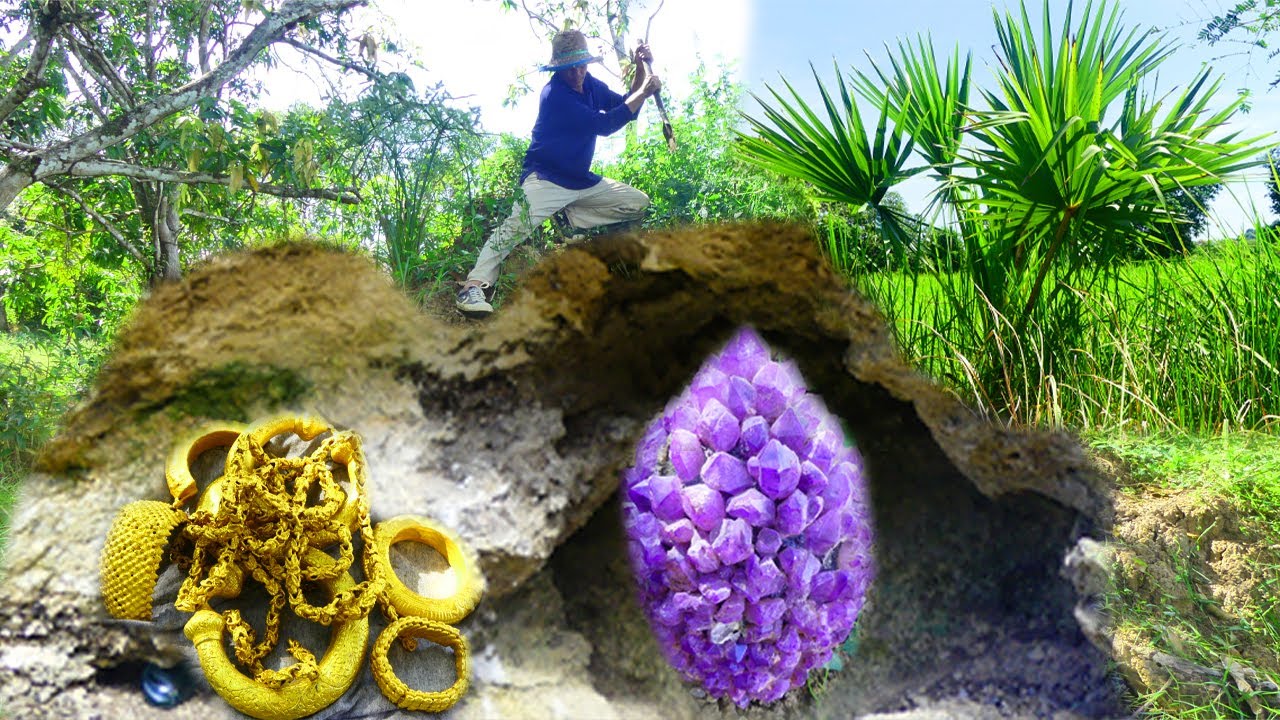 Today, a lucky man found a lot of gold and diamonds underground, plus ...