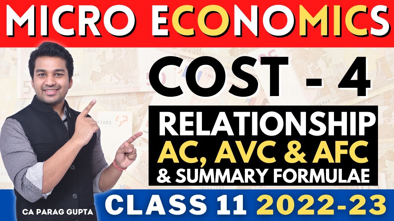 Class 11 MICRO ECONOMICS (2022-23) : Cost - 4 | Relationship - AC, AVC ...