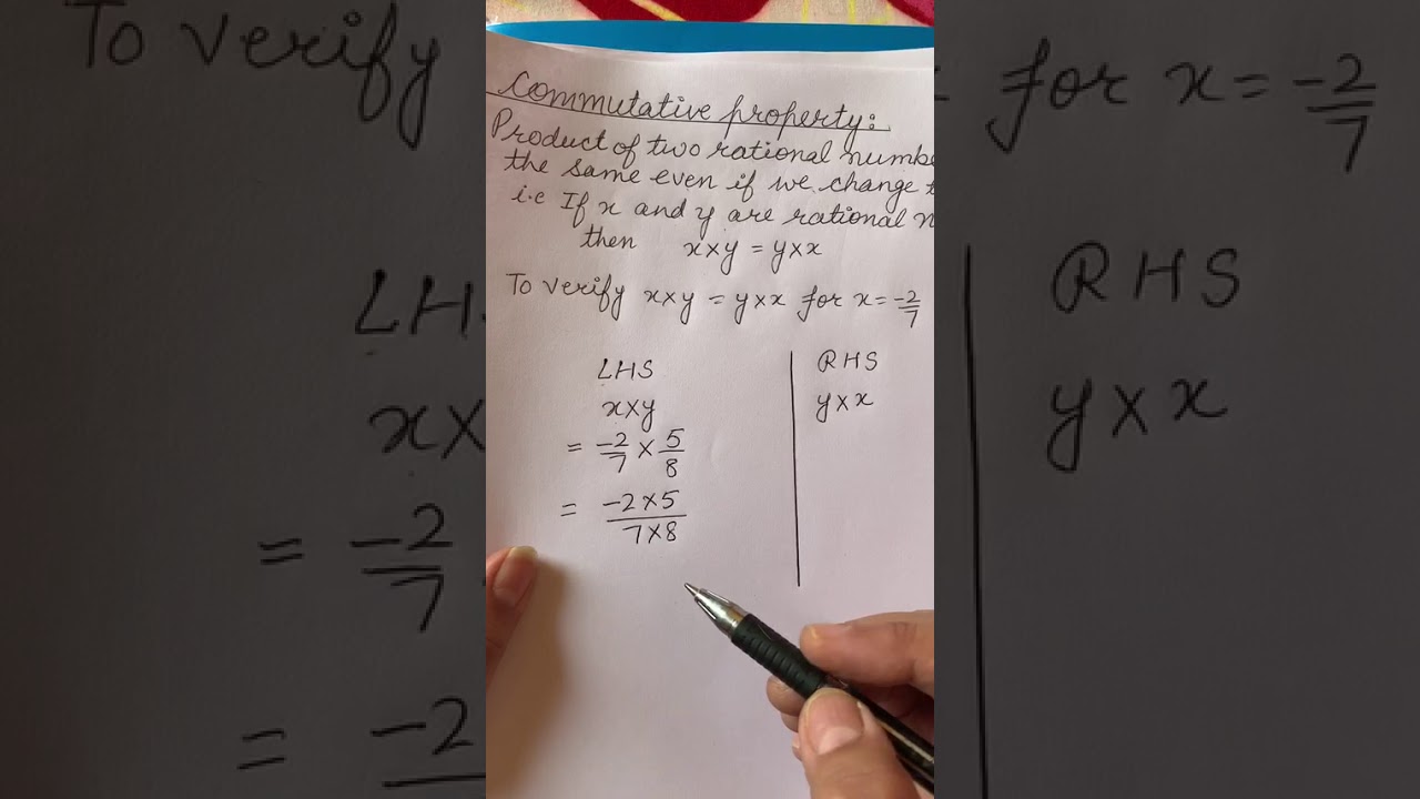 Verification Of Commutative Property Of Multiplication Of Rational verification-of-commutative-property-of-multiplication-of-rational