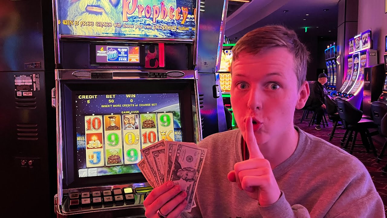 Playing On Old School Slot Machine at Casino - YouTube