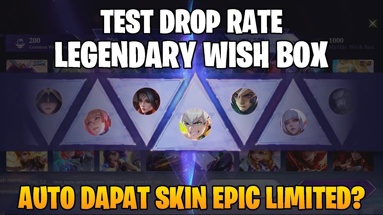 TEST DROP RATE LEGENDARY WISH BOX MOONLIT WISH - APAKAH AUTO DAPAT SKIN ...