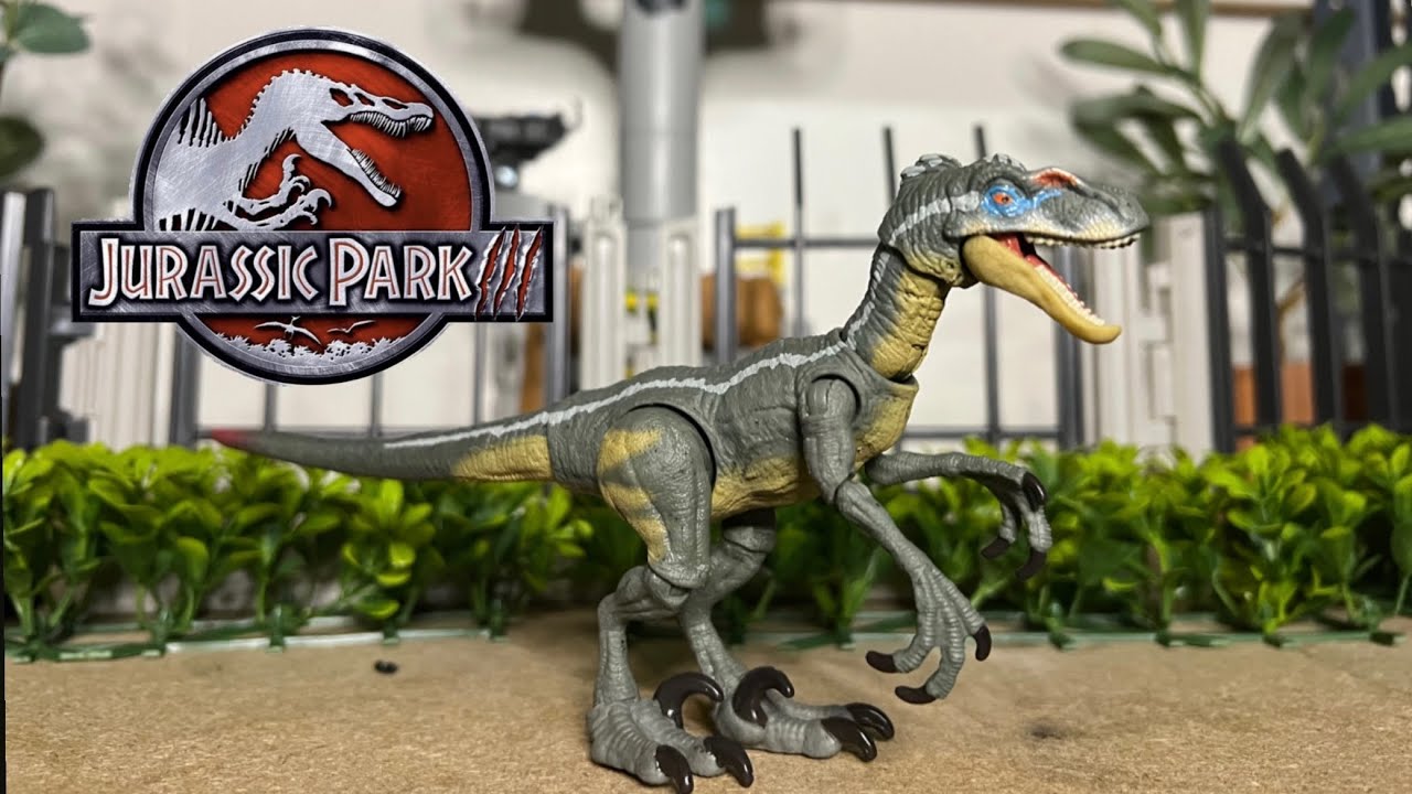Jurassic world Hammond collection Jurassic park 3 Velociraptor figure ...