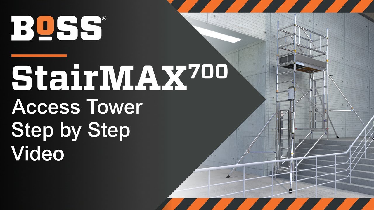 Setting up a BoSS StairMAX 700 Mobile Access Tower - YouTube