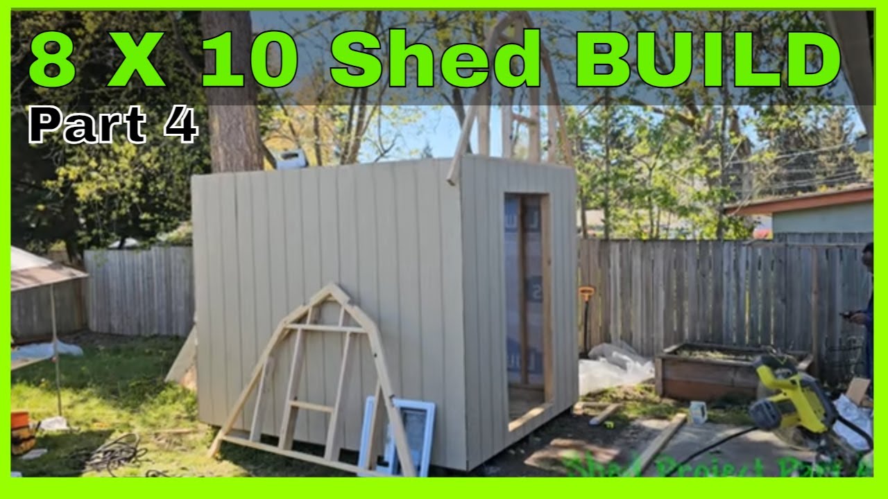 8x10 Shed Build Part 4 || Adding loft Headroom - YouTube