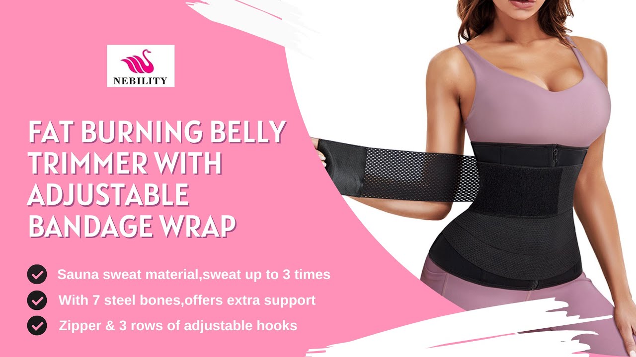 Nebility®Women Fat Burning Belly Trimmer with Adjustable Bandage Wrap ...