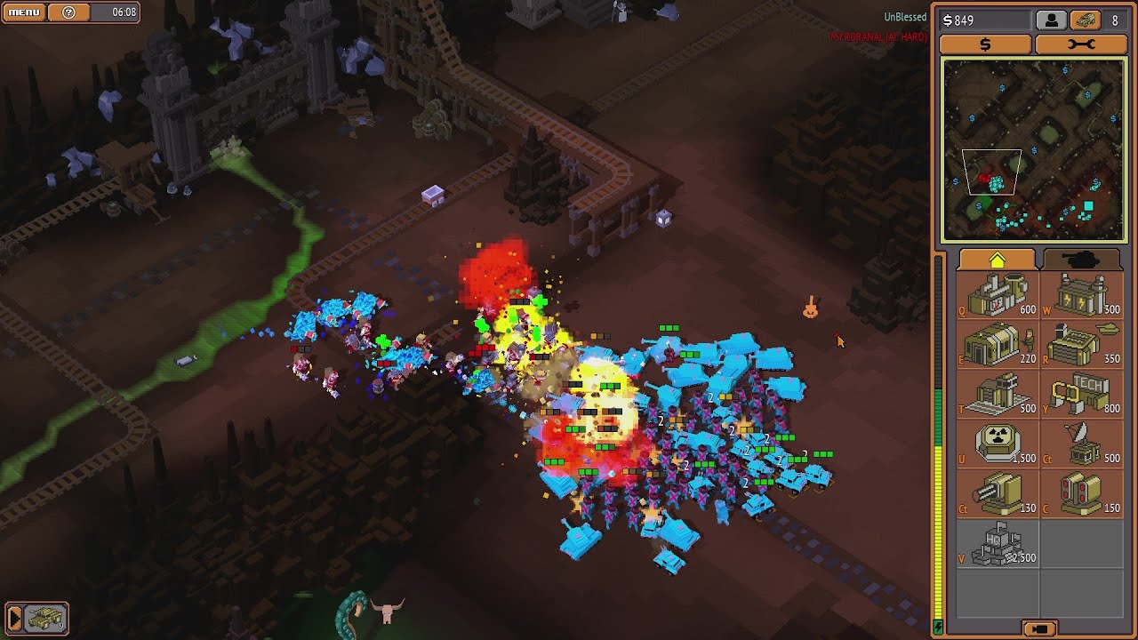 8-Bit Armies-Renegade VS Hard AI "[2P] Mana Mines" - YouTube