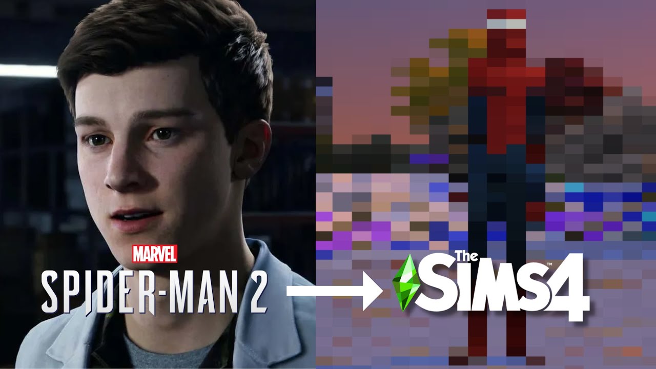 Peter Parker from🕸️Spider-Man 2 Swings into the Sims 4 / Cyberpunk 2077 ...
