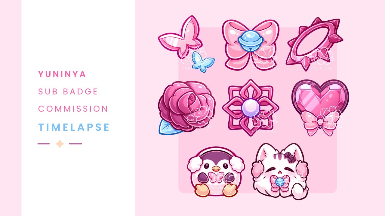 Vtuber Badge Commission [Clip Studio Paint Full Timelapse] - YouTube