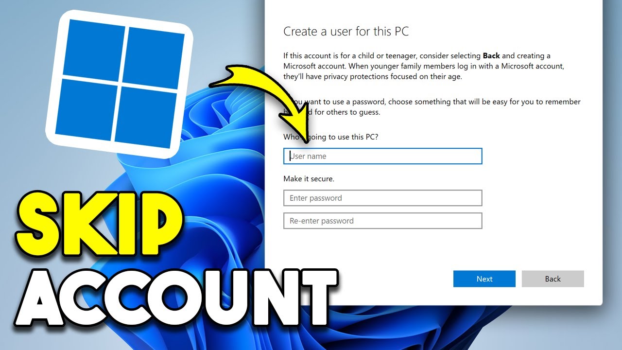 How to Skip Microsoft Account SIGN IN in Windows 11 - YouTube