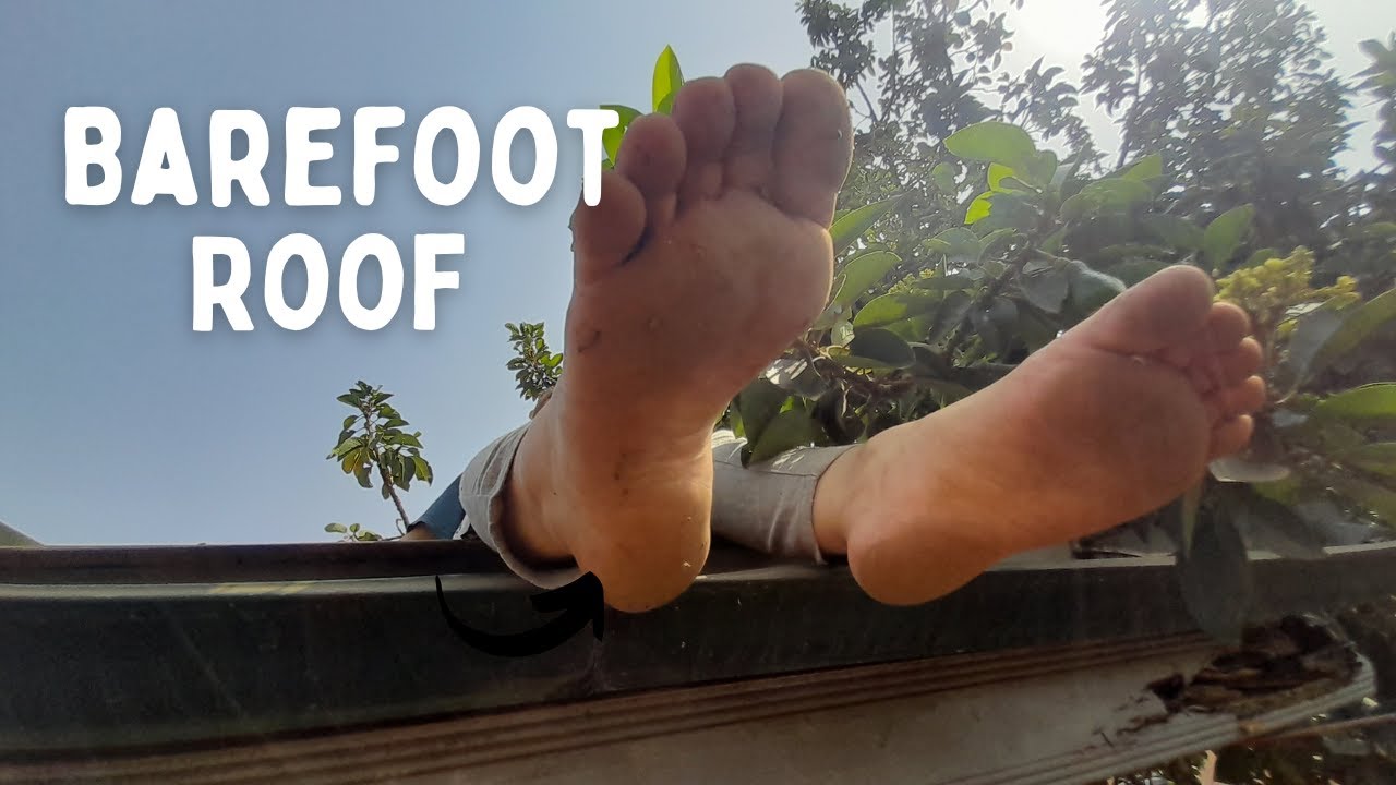 Cleaning the gutters and roof | Barefoot Homestead - YouTube