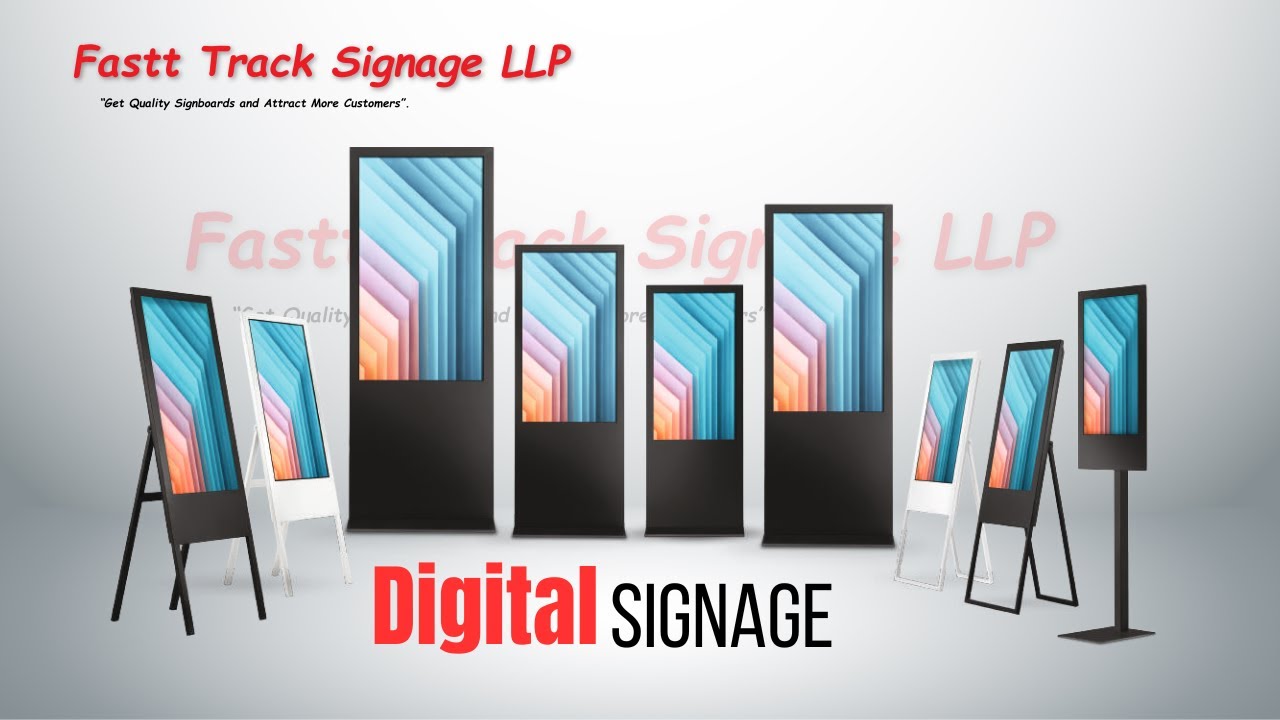 Digital Signage Easel and Totem, Fastt Track Signage LLP - YouTube