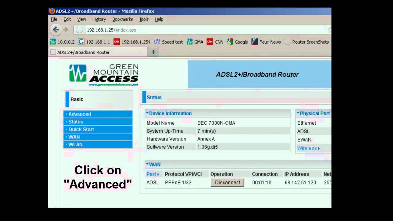 Finding your wireless Password on your BEC Modem From Green Mountain ...