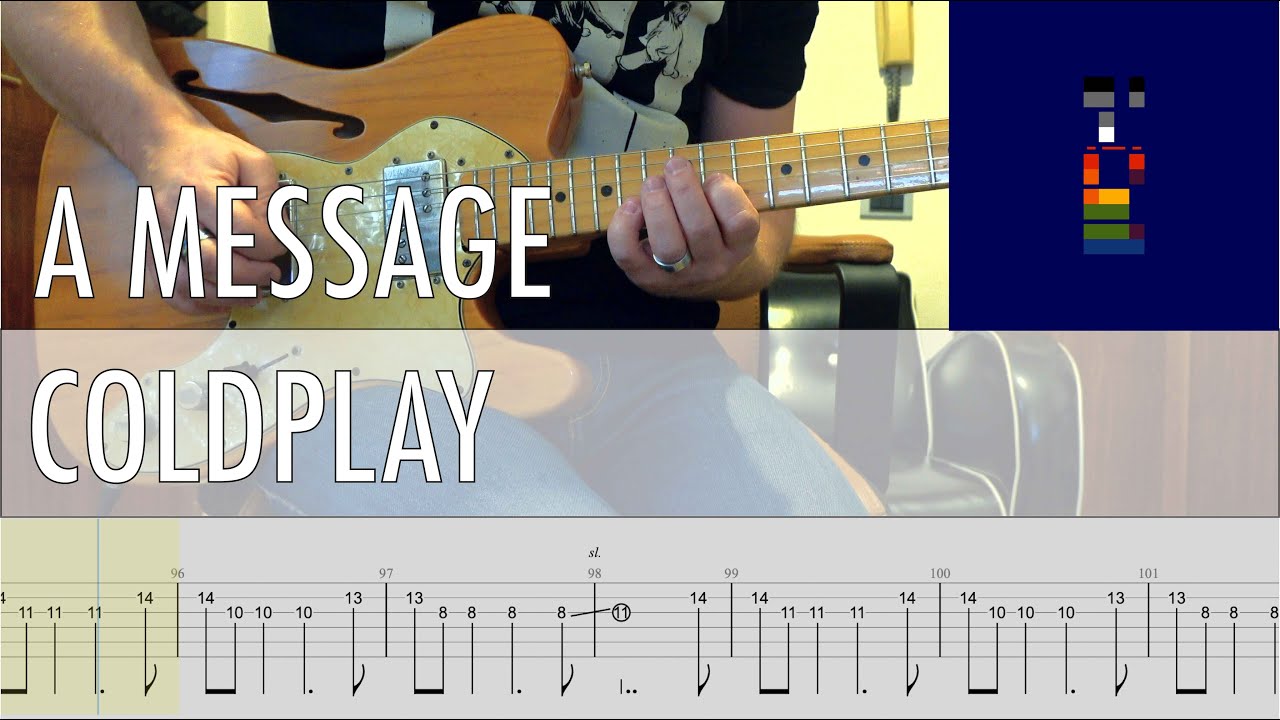 A Message Coldplay Cover • Guitar Tab • Tutorial • Lesson - YouTube