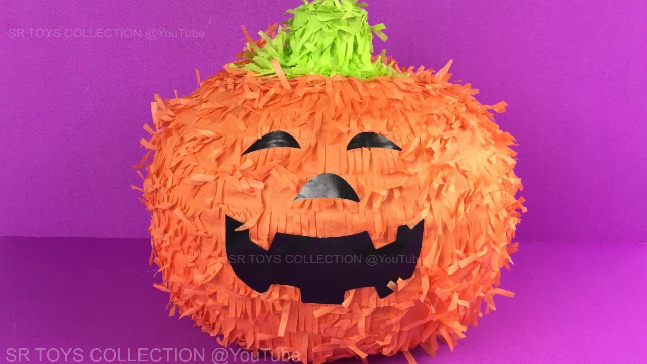 Pumpkin Halloween Pinata, Surprise Eggs, PAW Patrol, Mickey Mouse ...