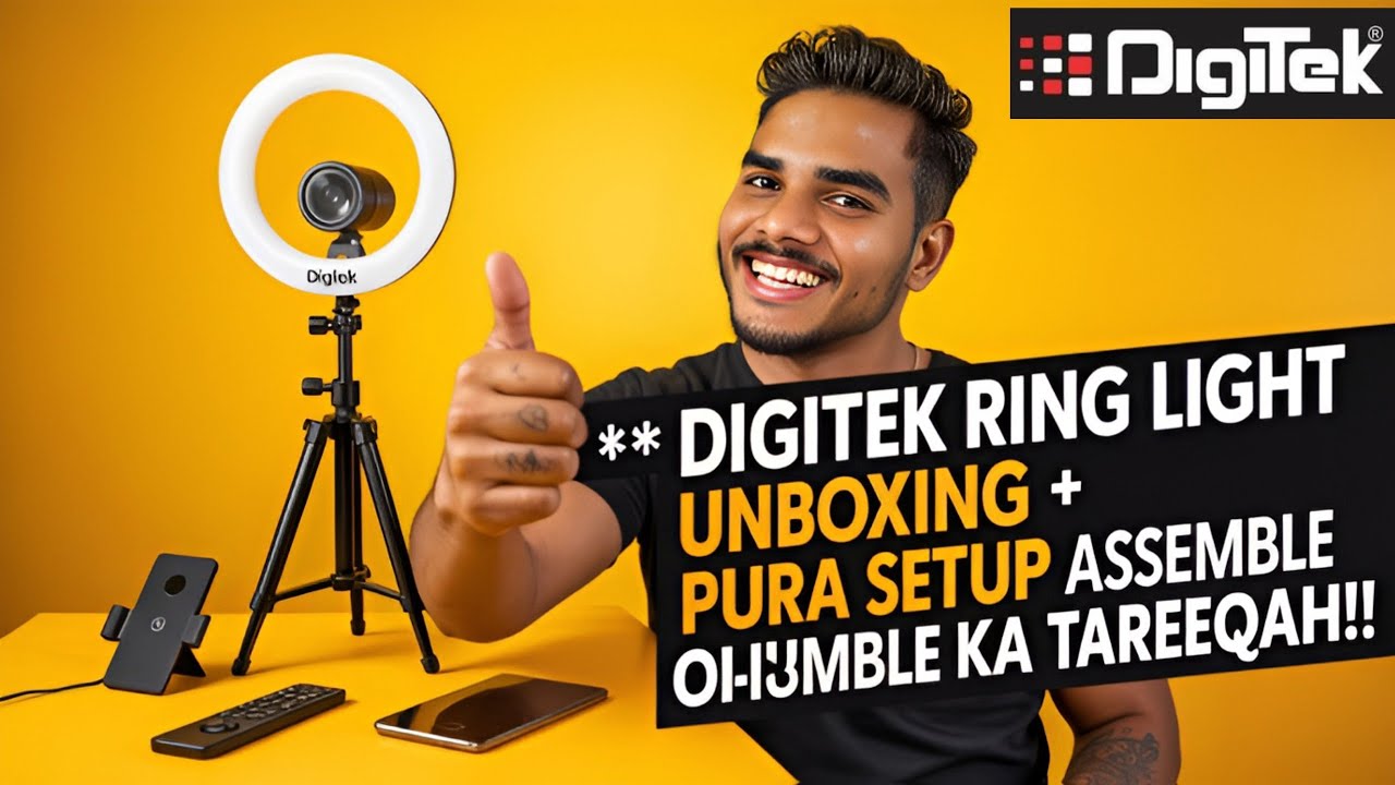 YouTuber Setup Ka Raaz! 🤫 DIGITEK Ring Light Unboxing + Tripod Fit ...