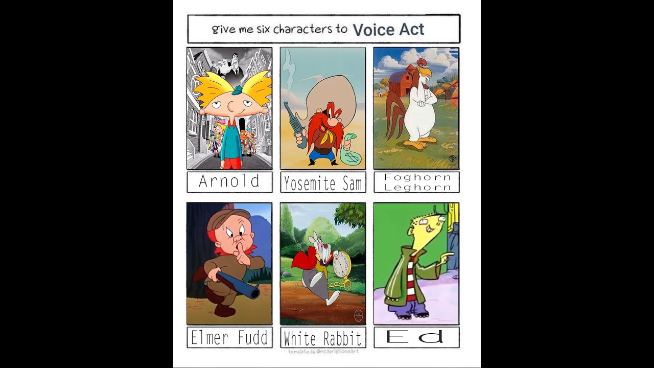 Six Characters Voice Actor Challenge #1 - YouTube