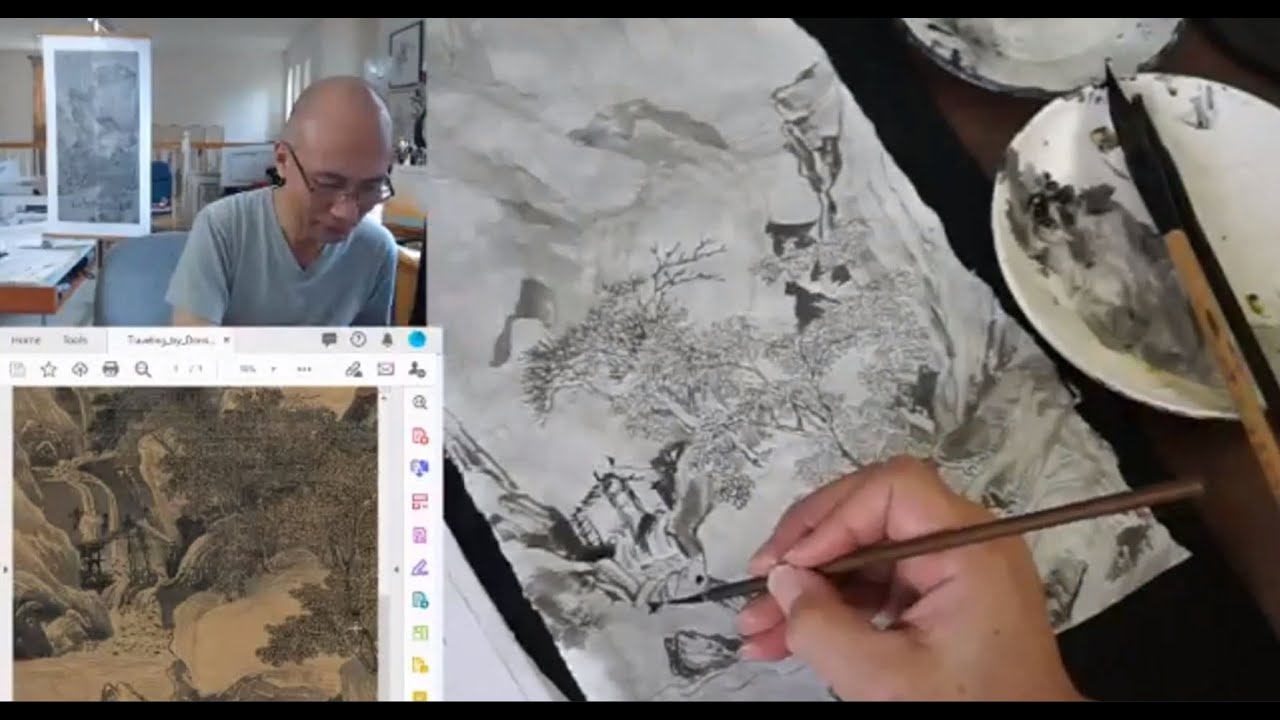 Henry Li live streaming: CLASSICAL LANDSCAPE Lesson 15 - YouTube