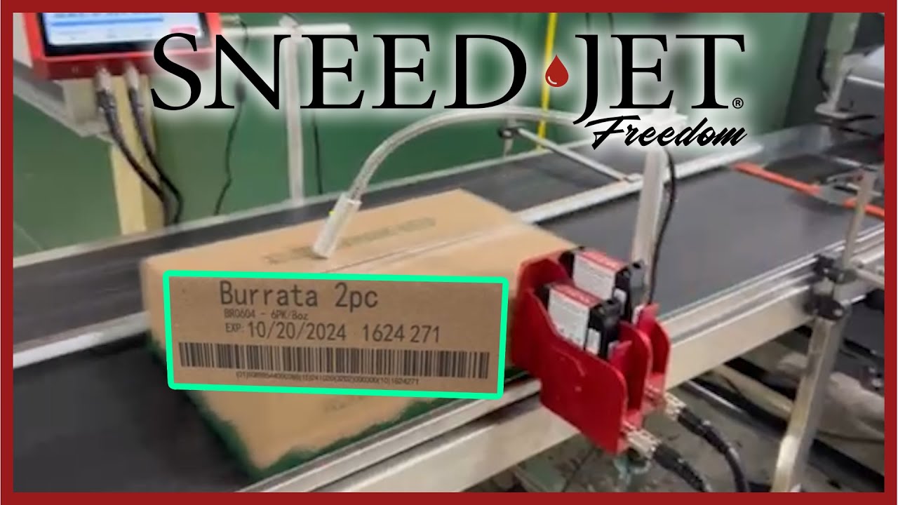 SNEED-JET® Freedom 21 TIJ Printer Printing Barcode, Lot Code and Date ...