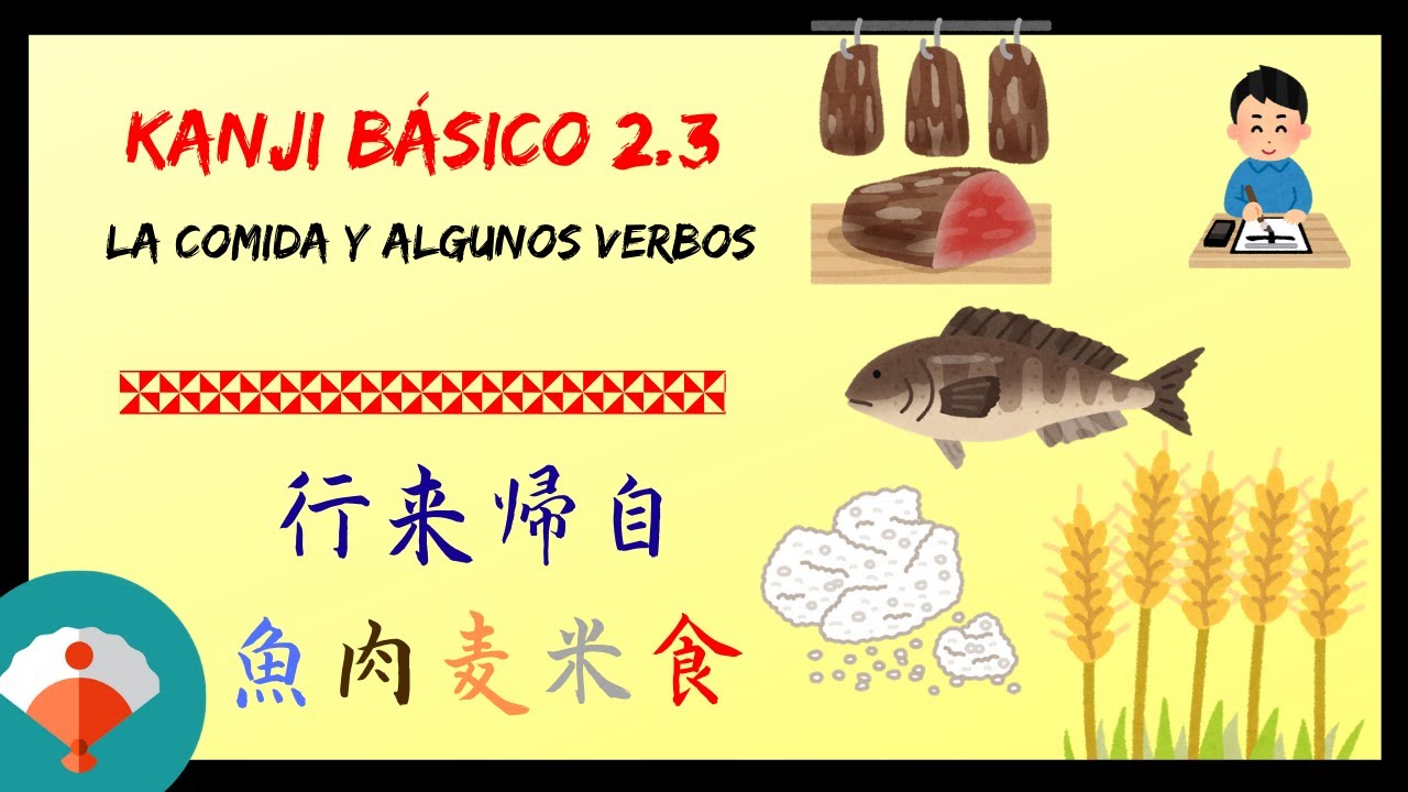 🍥 5 KANJIS DE COMIDAS y algunos extra | Curso de kanji básico | Kanken ...