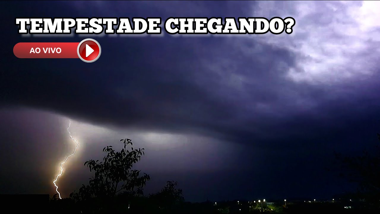 AO VIVO - Tempestade Chegando? Muitos Relâmpagos, Raios e Trovões - YouTube