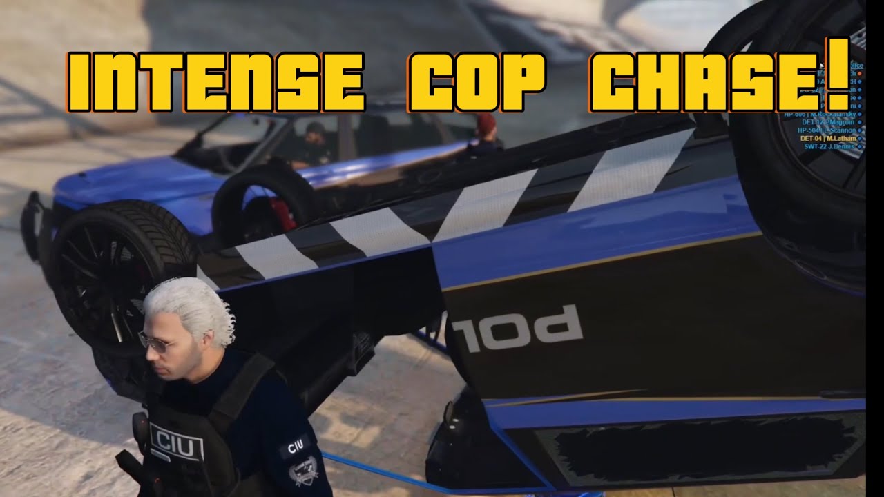 INTENSE COP CHASE! | GTAV FIVEM - YouTube